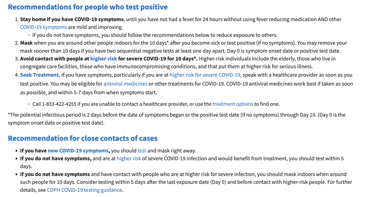 Updated COVID Guidance from the California Department of Public Health ...