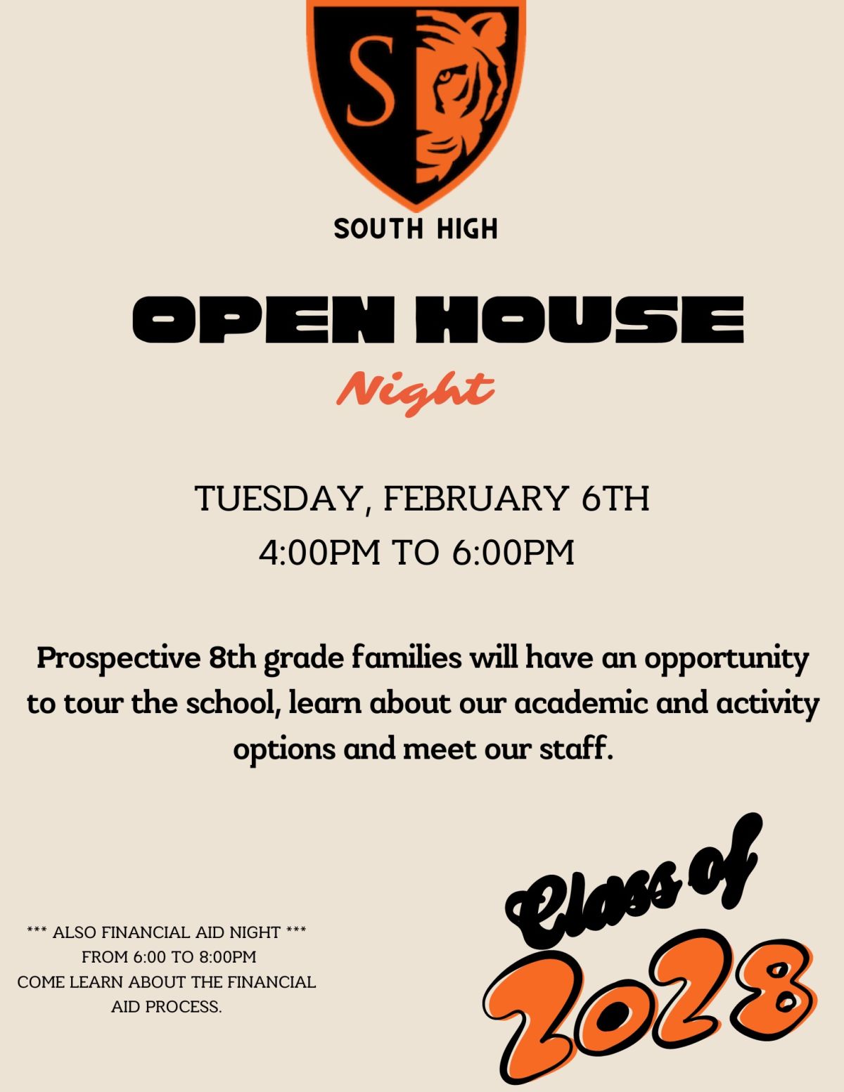 8th Grade Open House | News Details