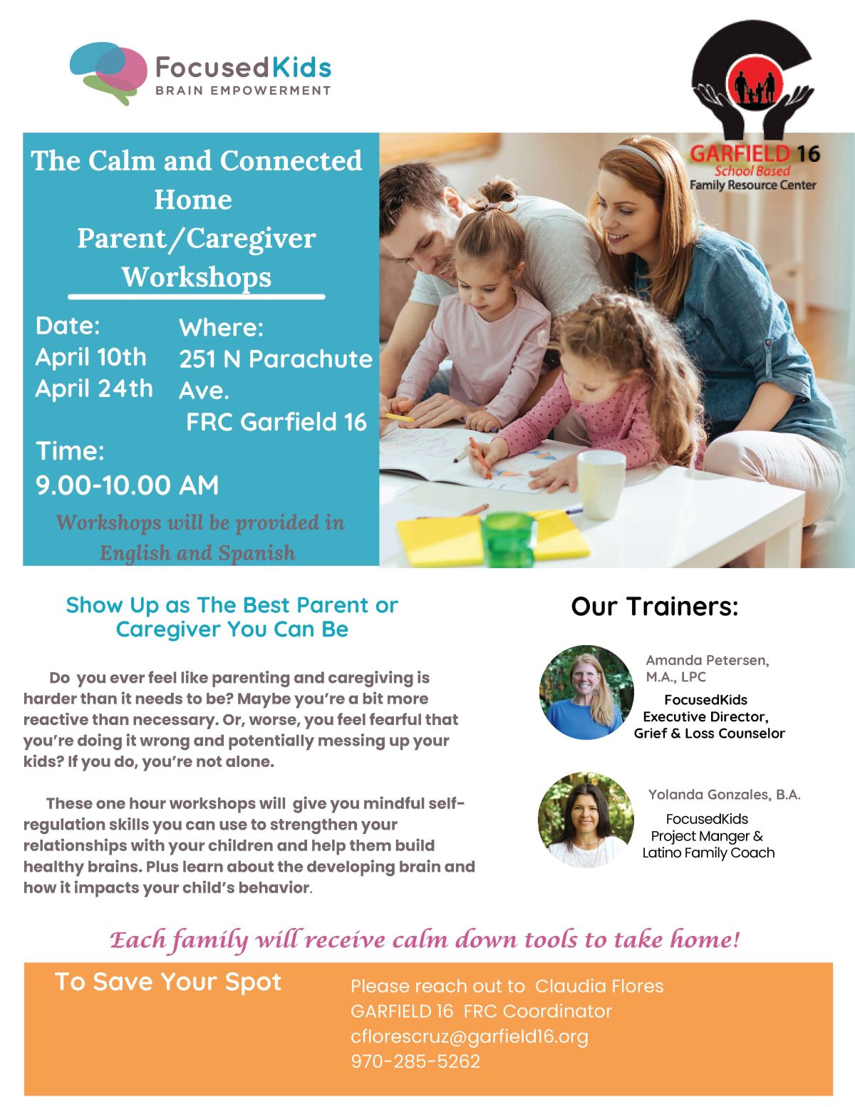 Calm and Connected Parent/Caregiver Workshops IN PARACHUTE! | News ...