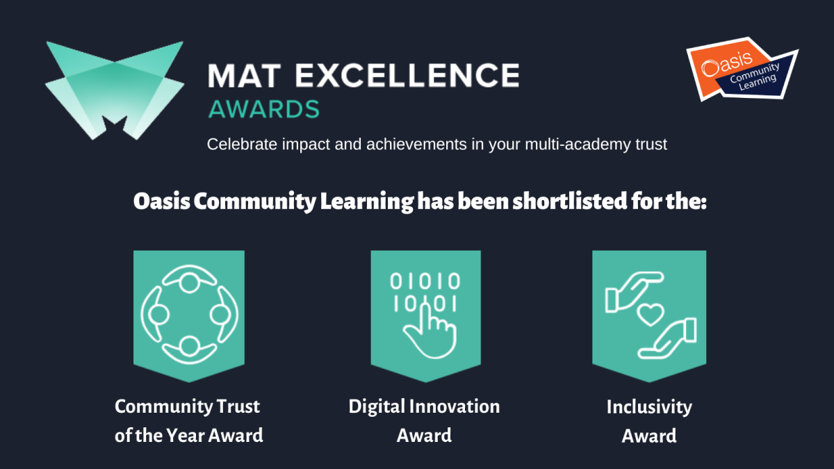 Oasis Community Learning shortlisted for three categories of the MAT ...