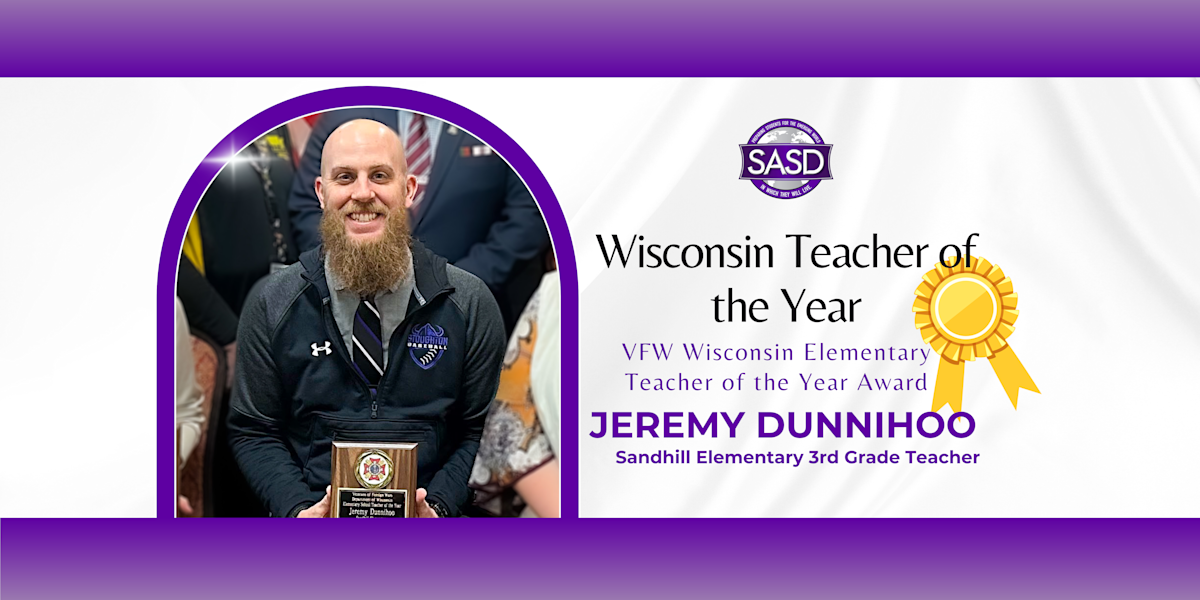 Sandhill Teacher Jeremy Dunnihoo Receives VFW Wisconsin Elementary ...