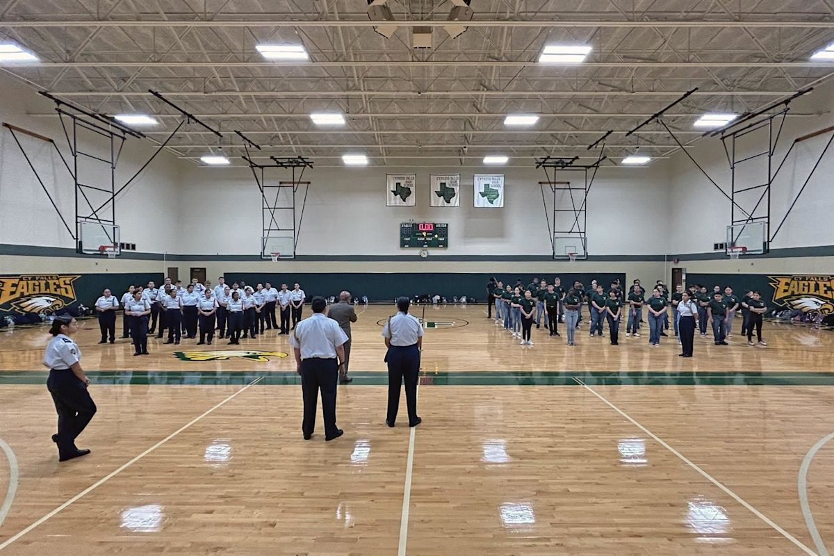 Cy Falls JROTC unit earns top mark in triennial Air Force inspection ...