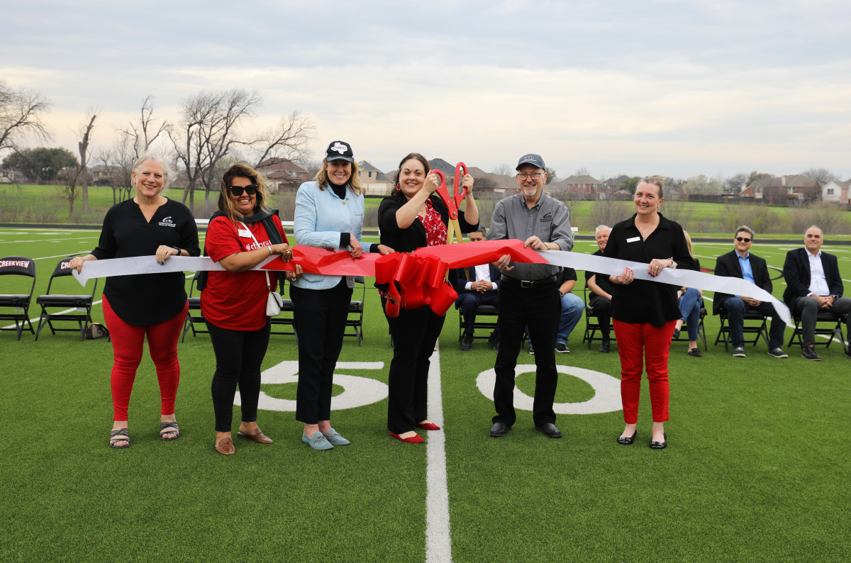 CFBISD celebrates new Creekview HS football field with ribbon-cutting ...