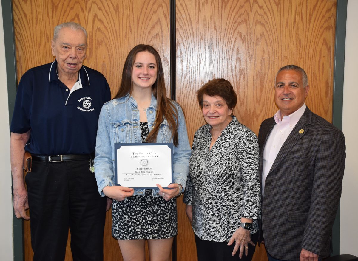 Rotary Club of Shirley & the Mastics Honors WFHS Student of the Month ...