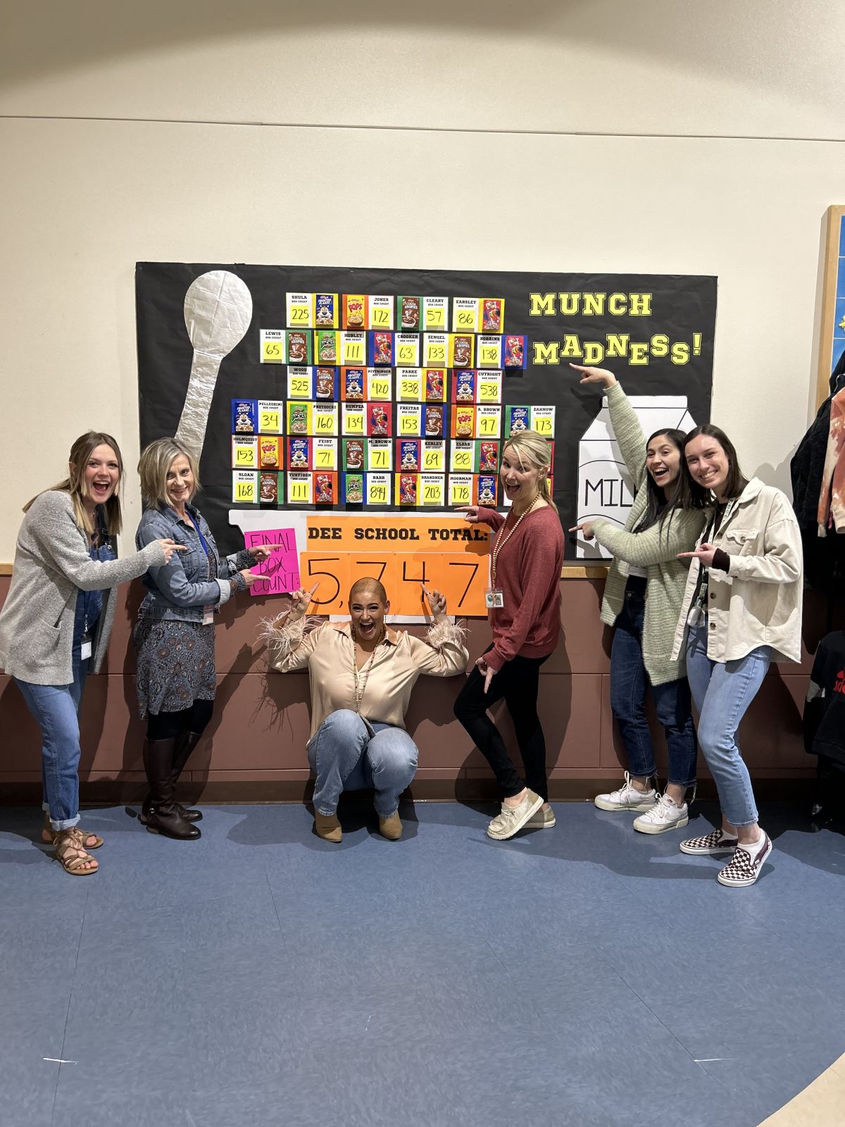 Donald Eismann students domino, donate nearly 6K boxes of cereal | News ...