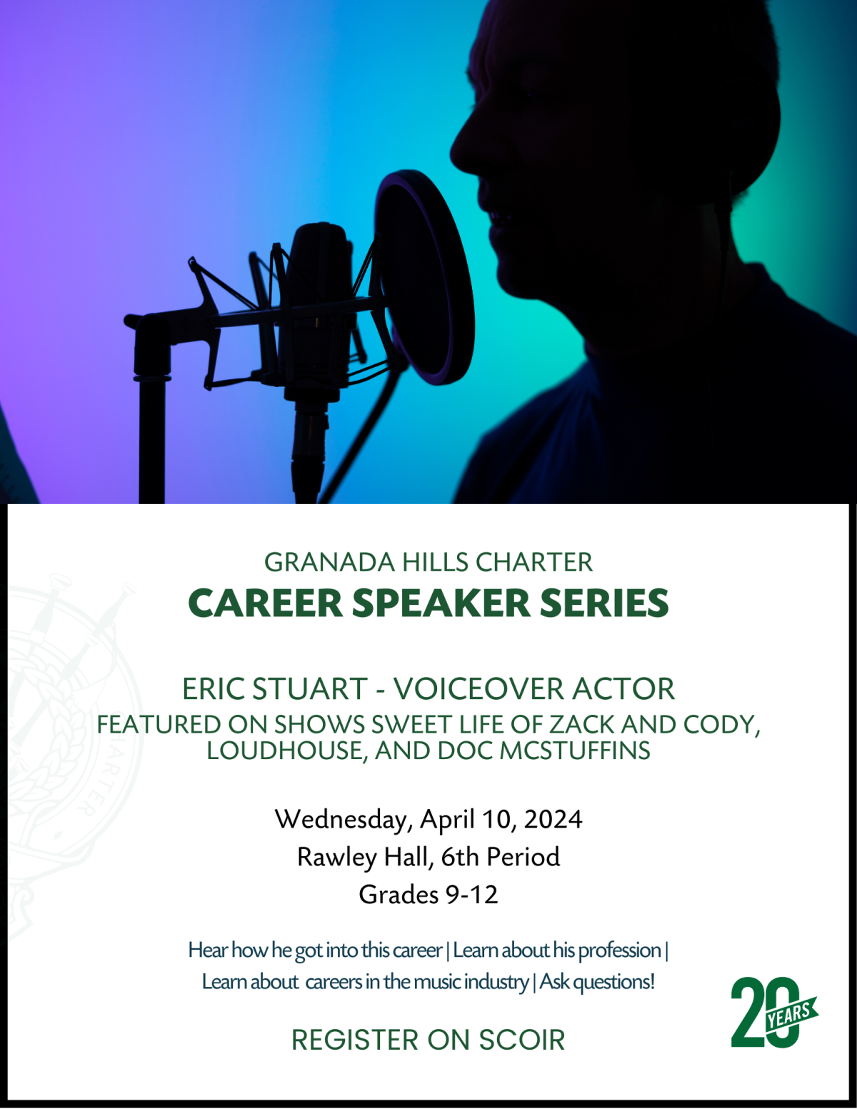 Career Speaker: Voiceover Actor | Details