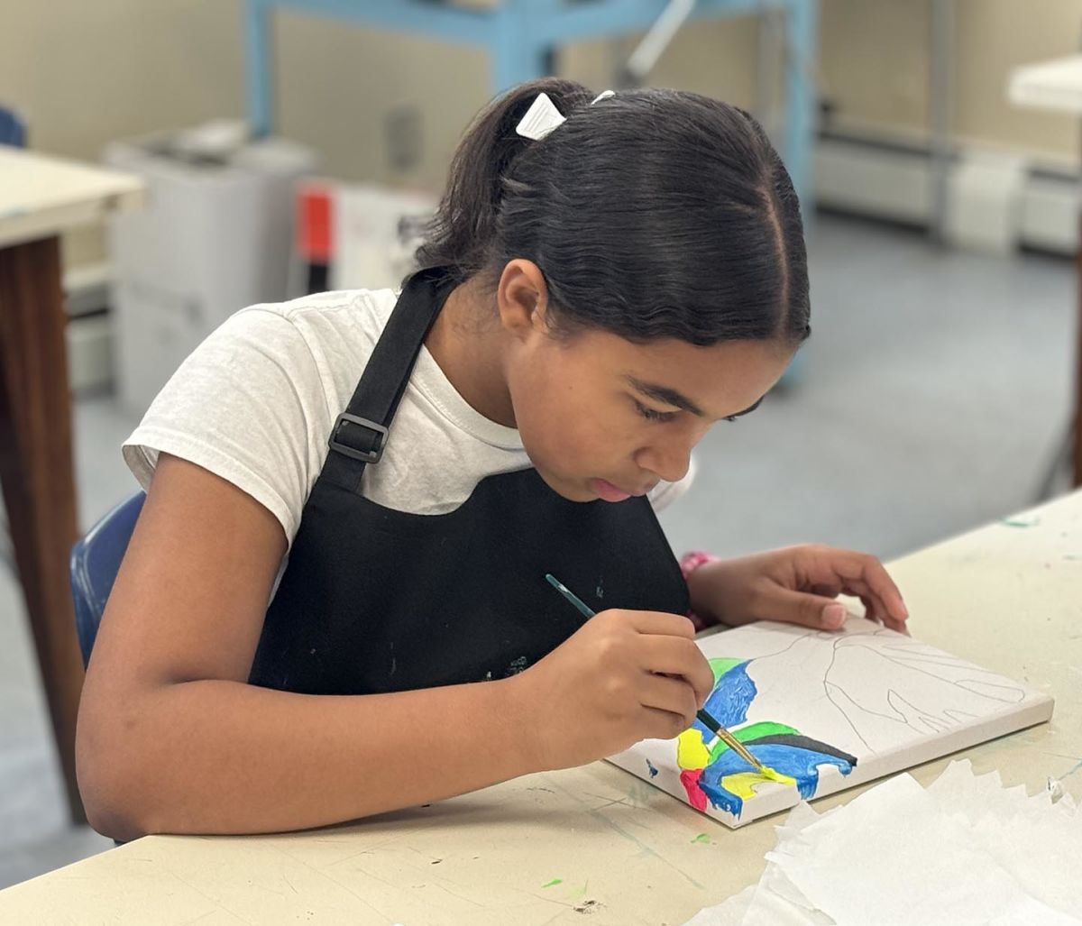 Middle School Drawing Class Creating Artwork for Client Tahj Valentine ...