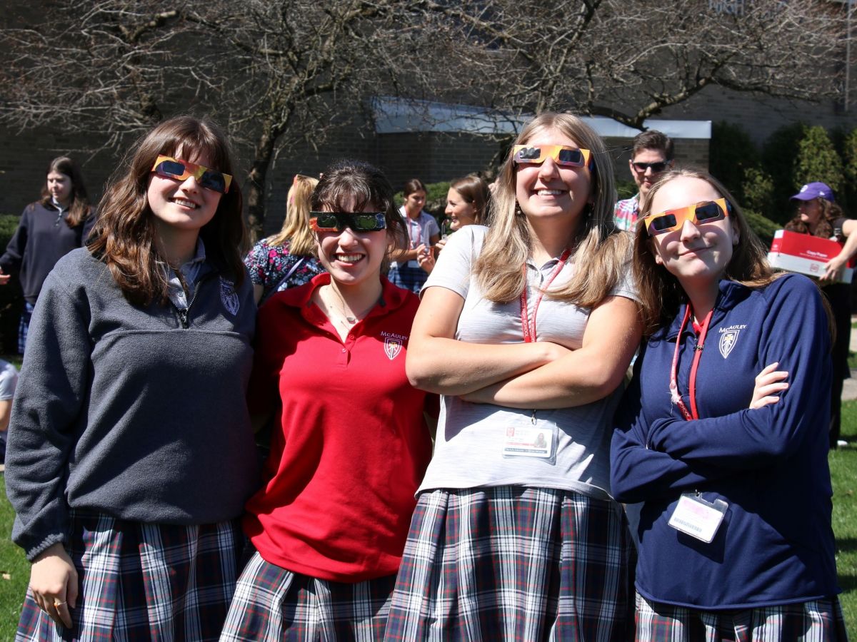 McAuley Students View the Solar Eclipse | School News