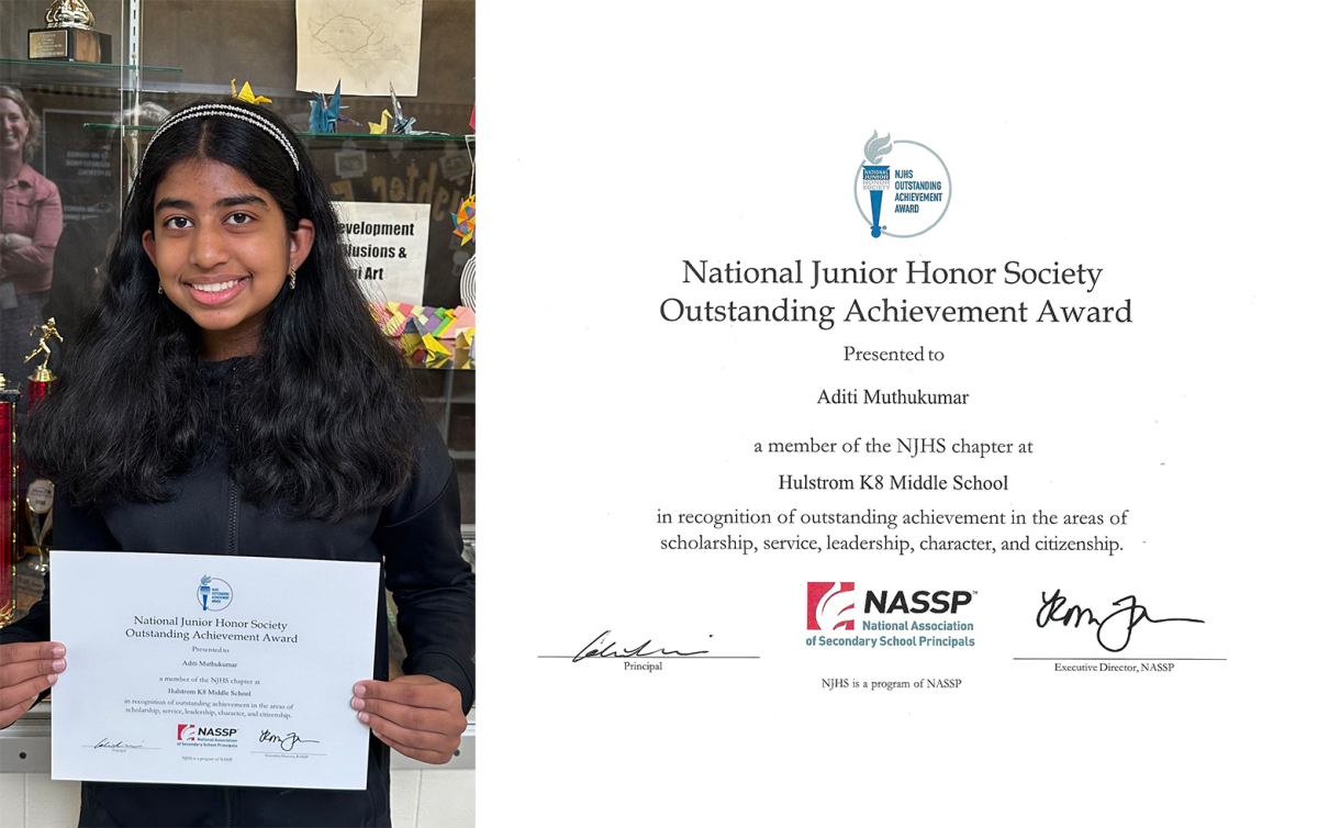 Hulstrom student wins prestigious national award | News Details