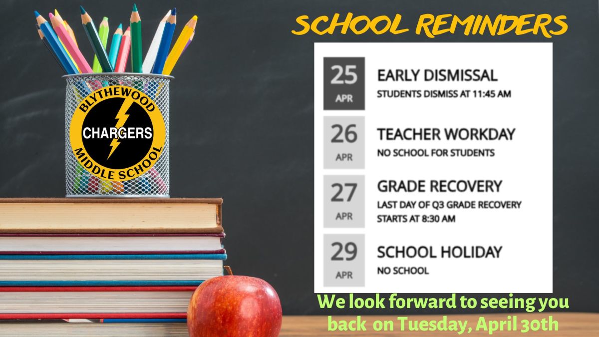 SCHOOL HOLIDAY REMINDERS | details