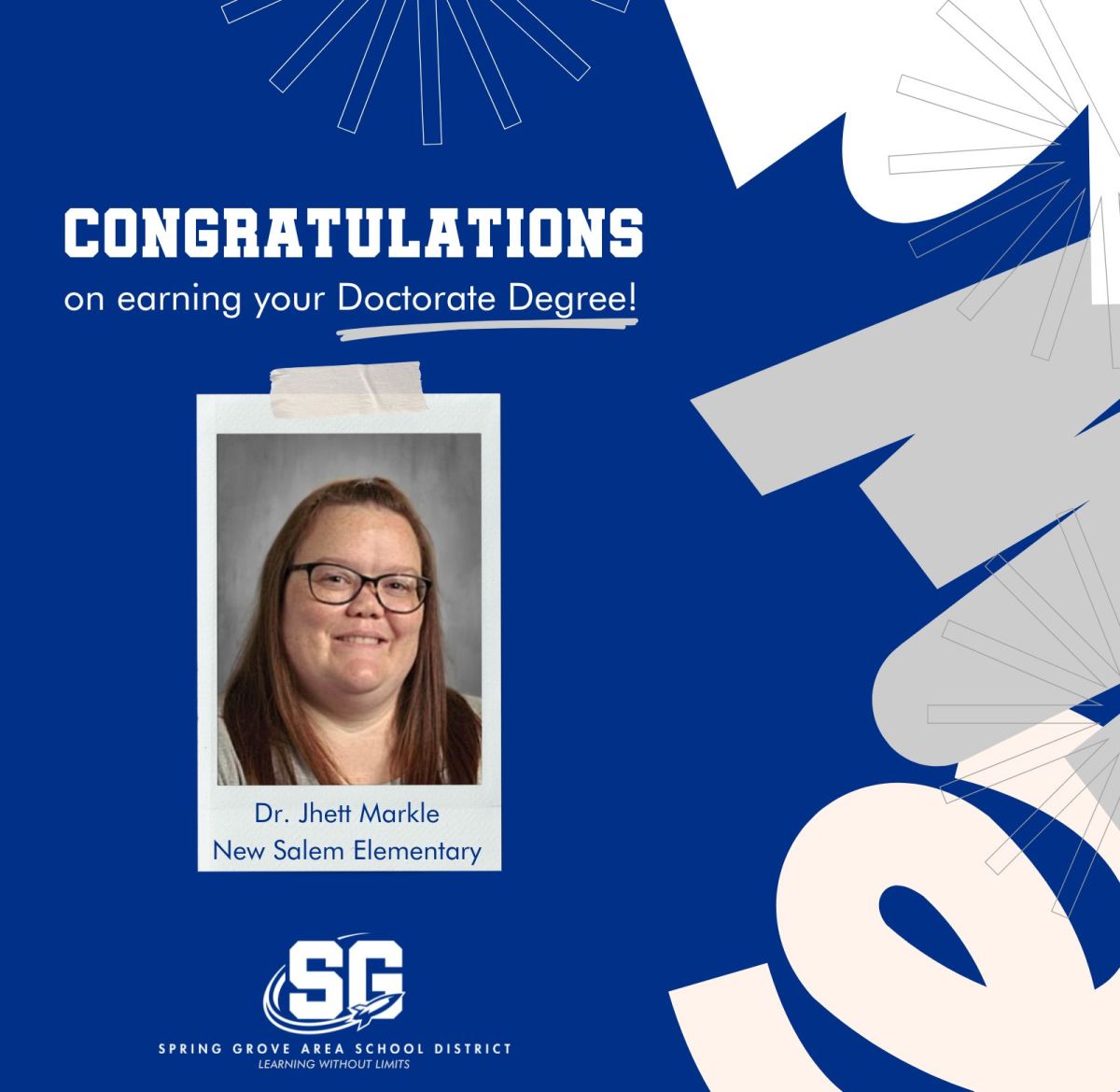 Another Staff Member Earns Doctorate Degree | District News - Spring ...