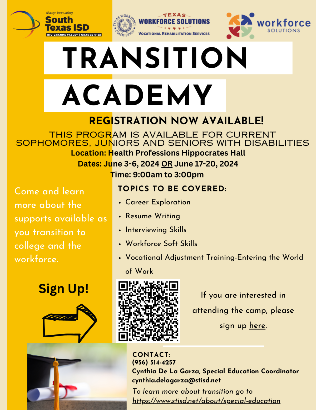 Now registering: STISD Transition Academy for current STISD sophomores ...