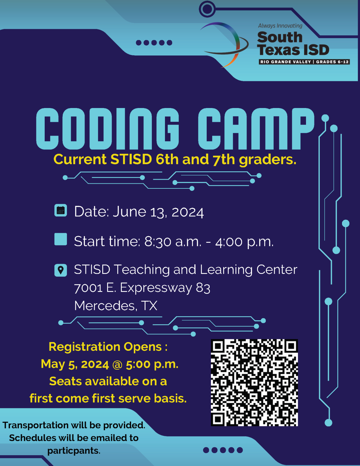Now registering: STISD Summer Coding Camp for current STISD 6th and 7th ...