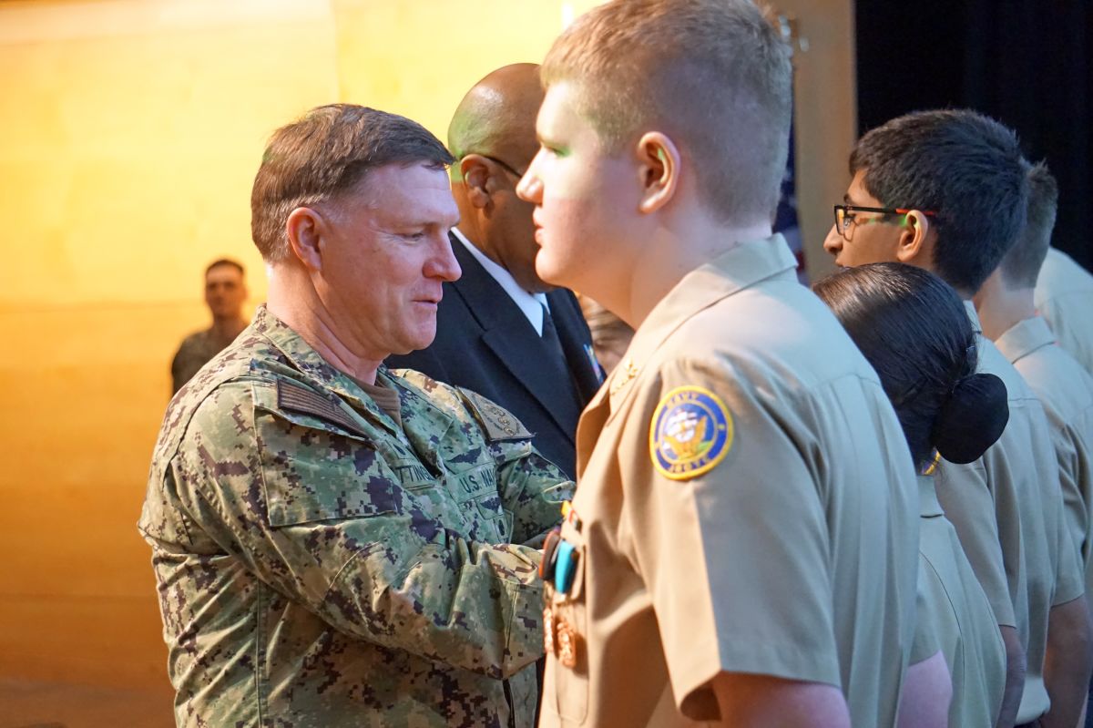 NJROTC Hosts Rear Admiral for Visit | News Article - Liberty High School