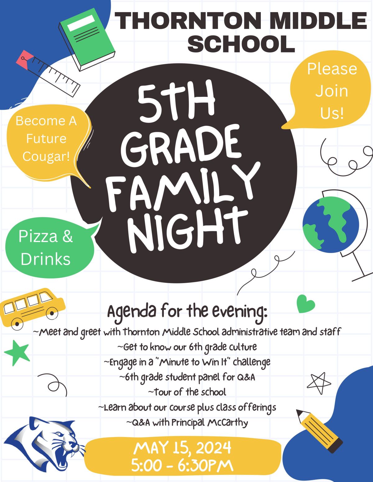 5th Grade Family Night | Details - Thornton Middle School
