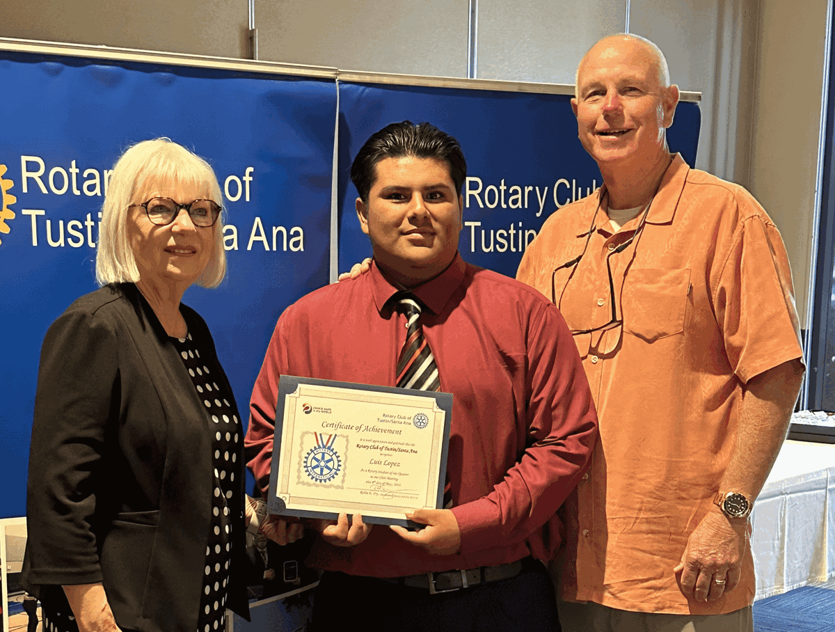 Student of the Quarter Luis Lopez and RYLA Students Susana Fuentes and ...