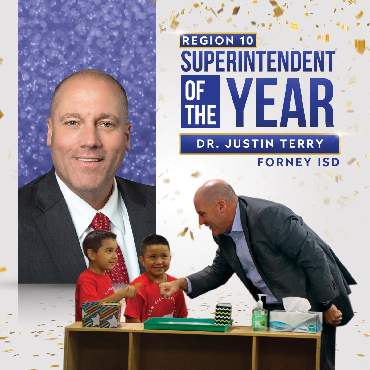 Dr. Justin Terry Named Region 10 Superintendent of the Year | News Details