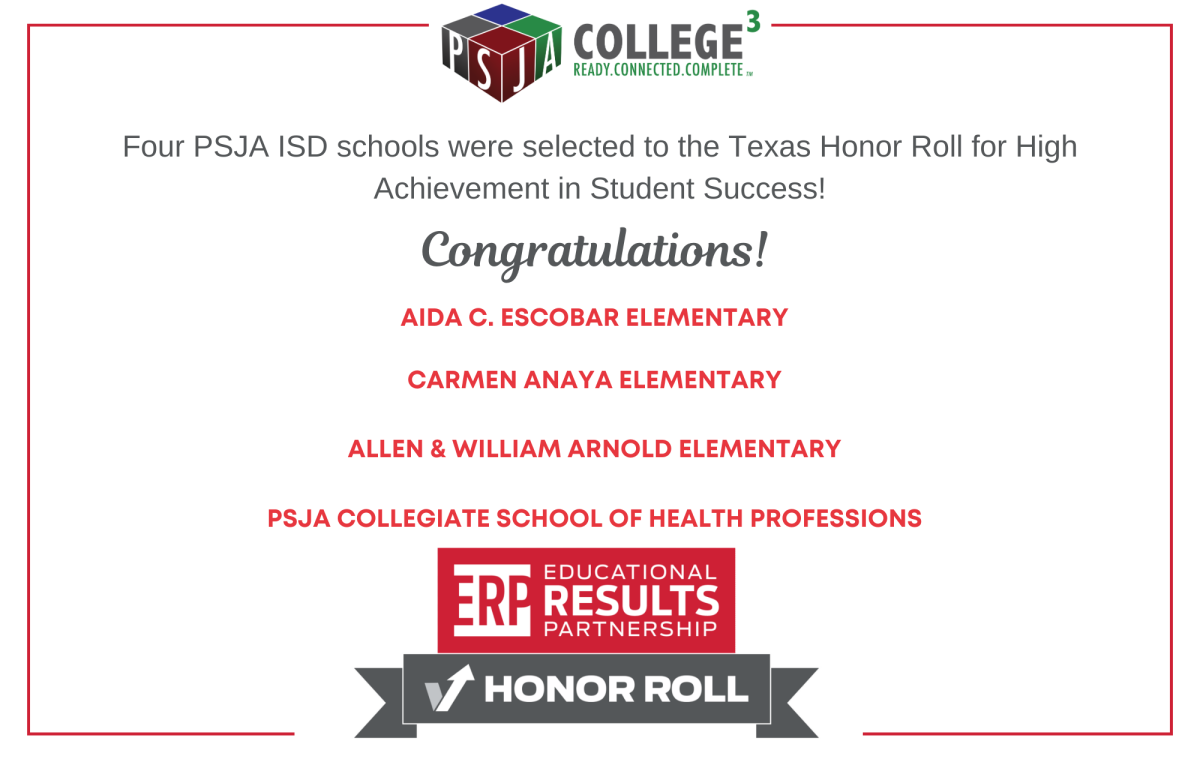 Four PSJA ISD schools named to Texas Honor Roll for High Achievement in ...