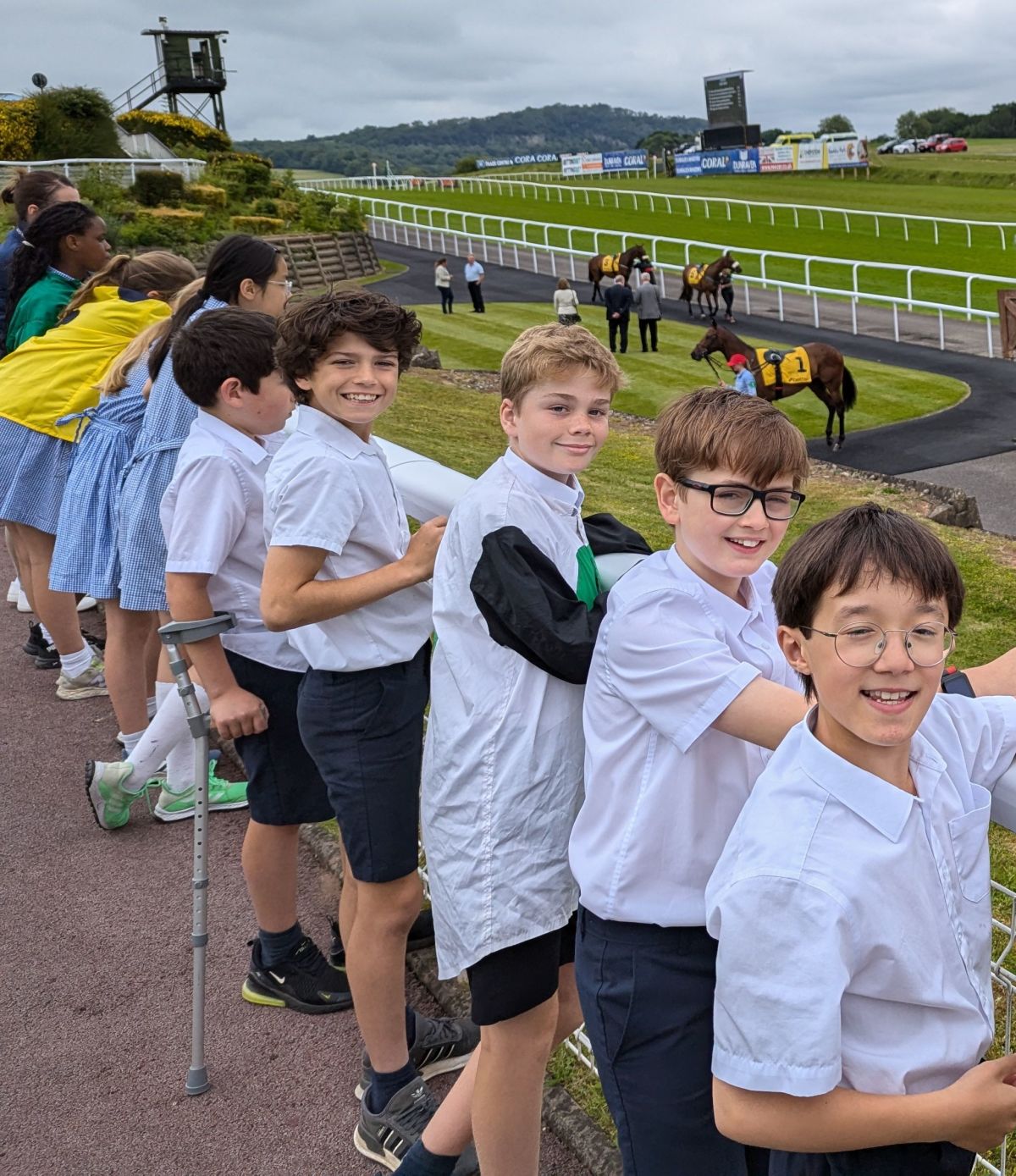 Year 6 pupils at Chepstow Racecourse | Default Post