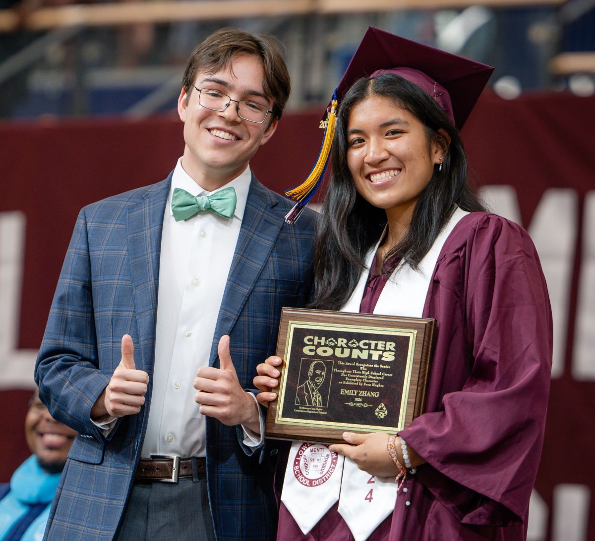 Emily Zhang Wins Sean Hughes "Character Counts" Award | Article