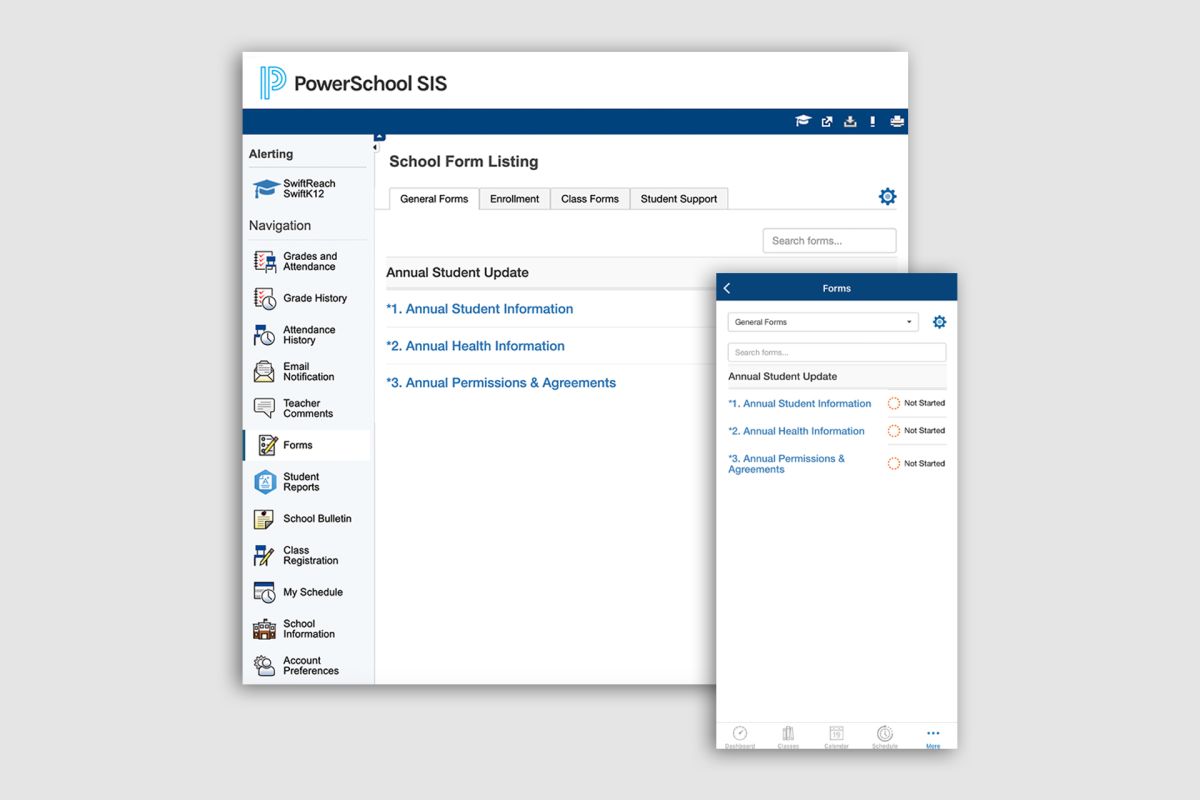 Back to School: 3 forms can now be completed in PowerSchool | Details