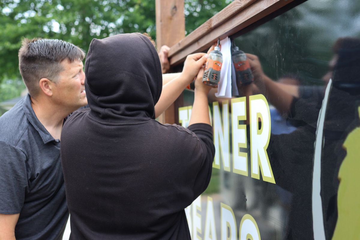 THS Building Trades Class Completes "Welcome to Turner" Sign Renovation ...