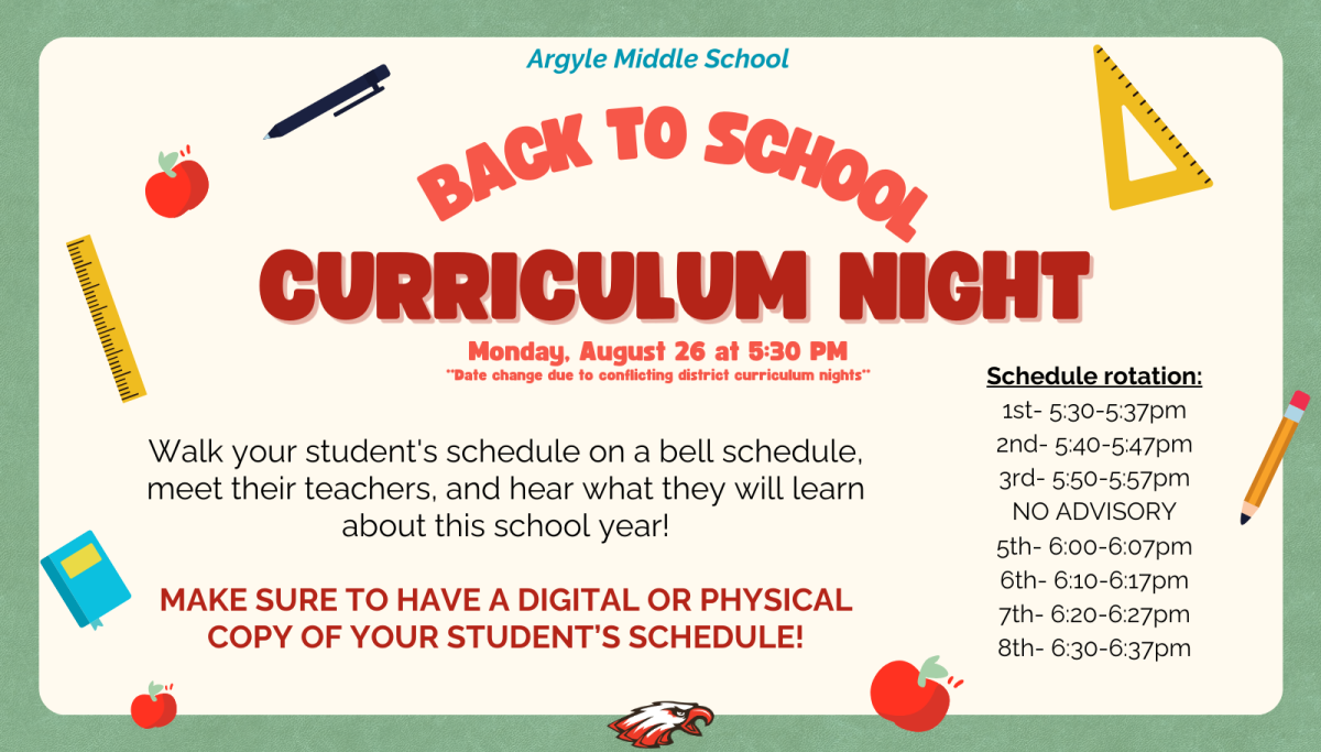 Back to School Curriculum Night - Monday, August 26 | Details
