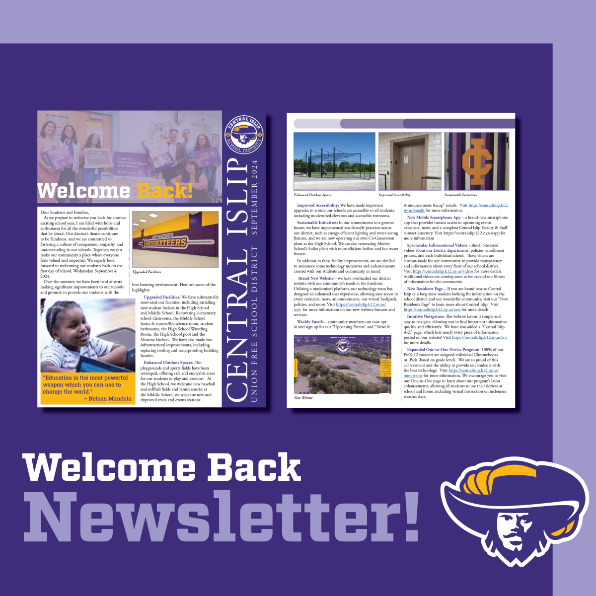 Welcome Back Newsletter | News Details