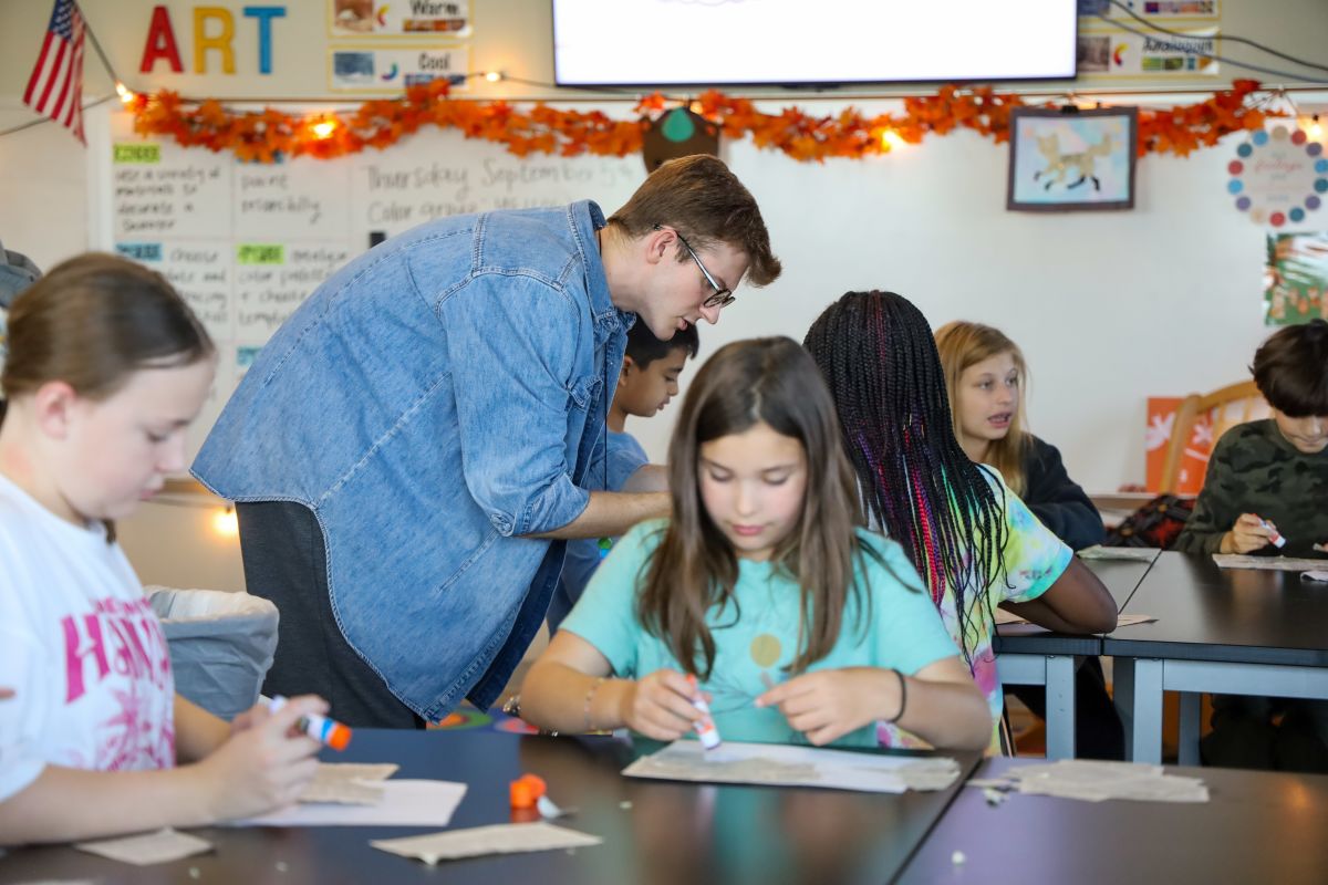 Elementary art teacher Connor Sasin is turning trash into treasure ...
