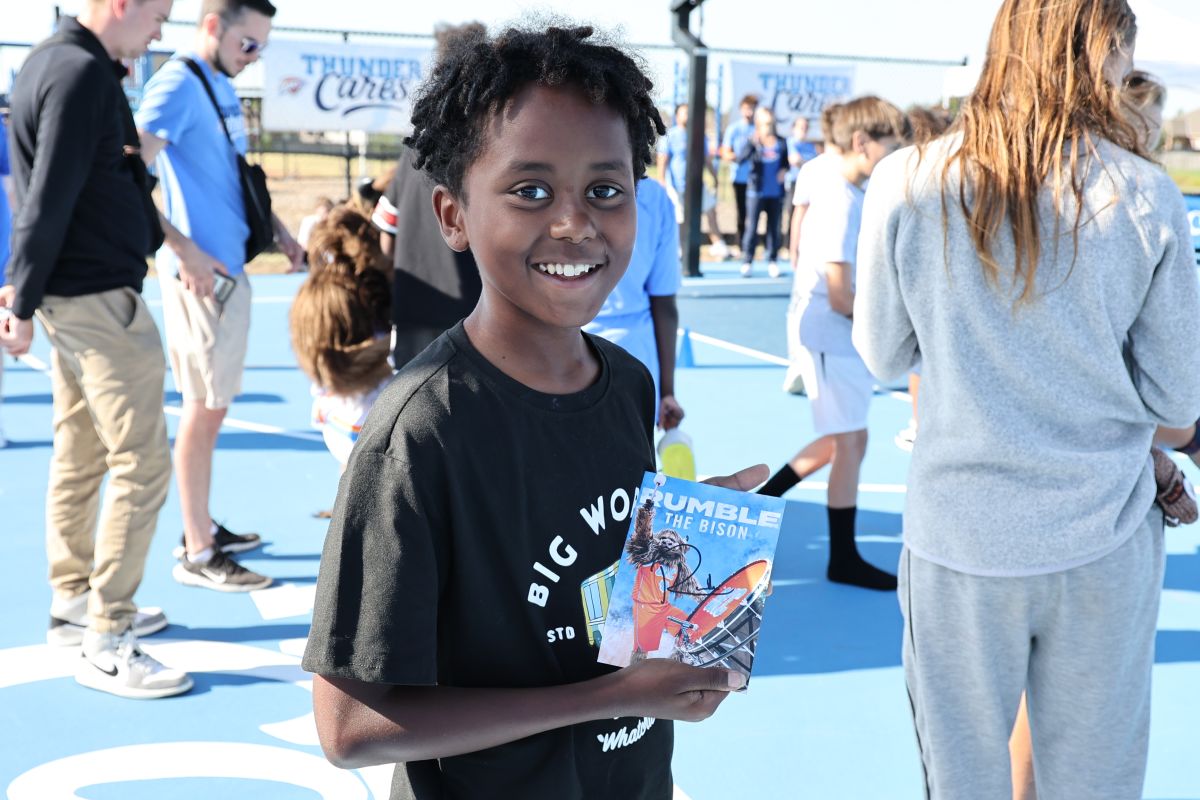 Thunder Cares and OGE Reopen Basketball Court at Plaza Towers | News ...