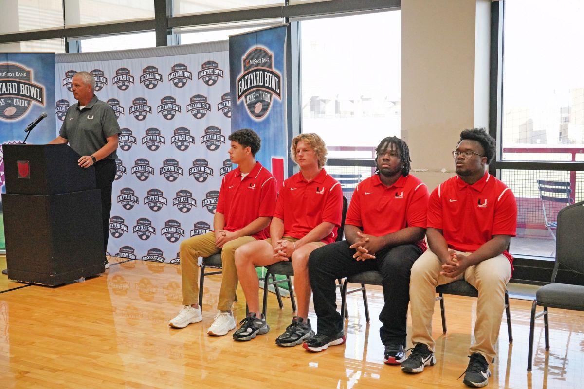 Union, Jenks Football Teams Talk About Friday's MidFirst Bank Backyard ...