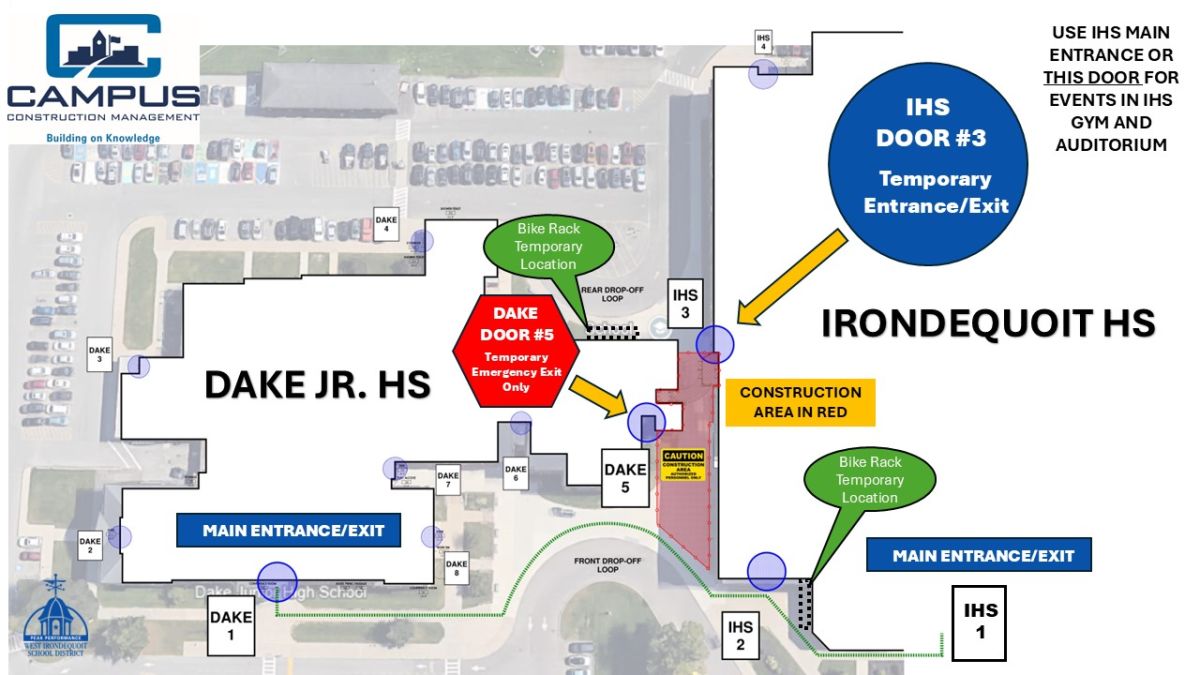 Construction on walkway between IHS and Dake begins Sept. 30th ...