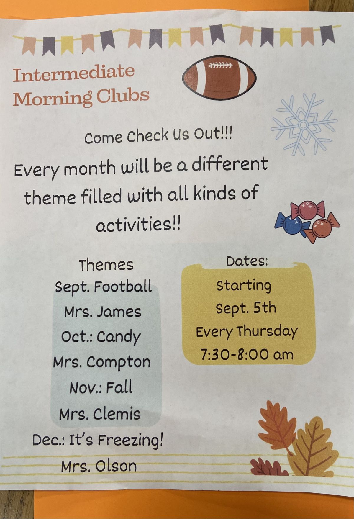 Introducing Intermediate Division Morning Clubs | News Details