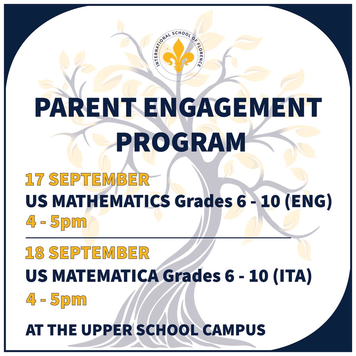 'Mathematics at ISF' with Andrea Antoniazzi Head of Mathematics Dept ...