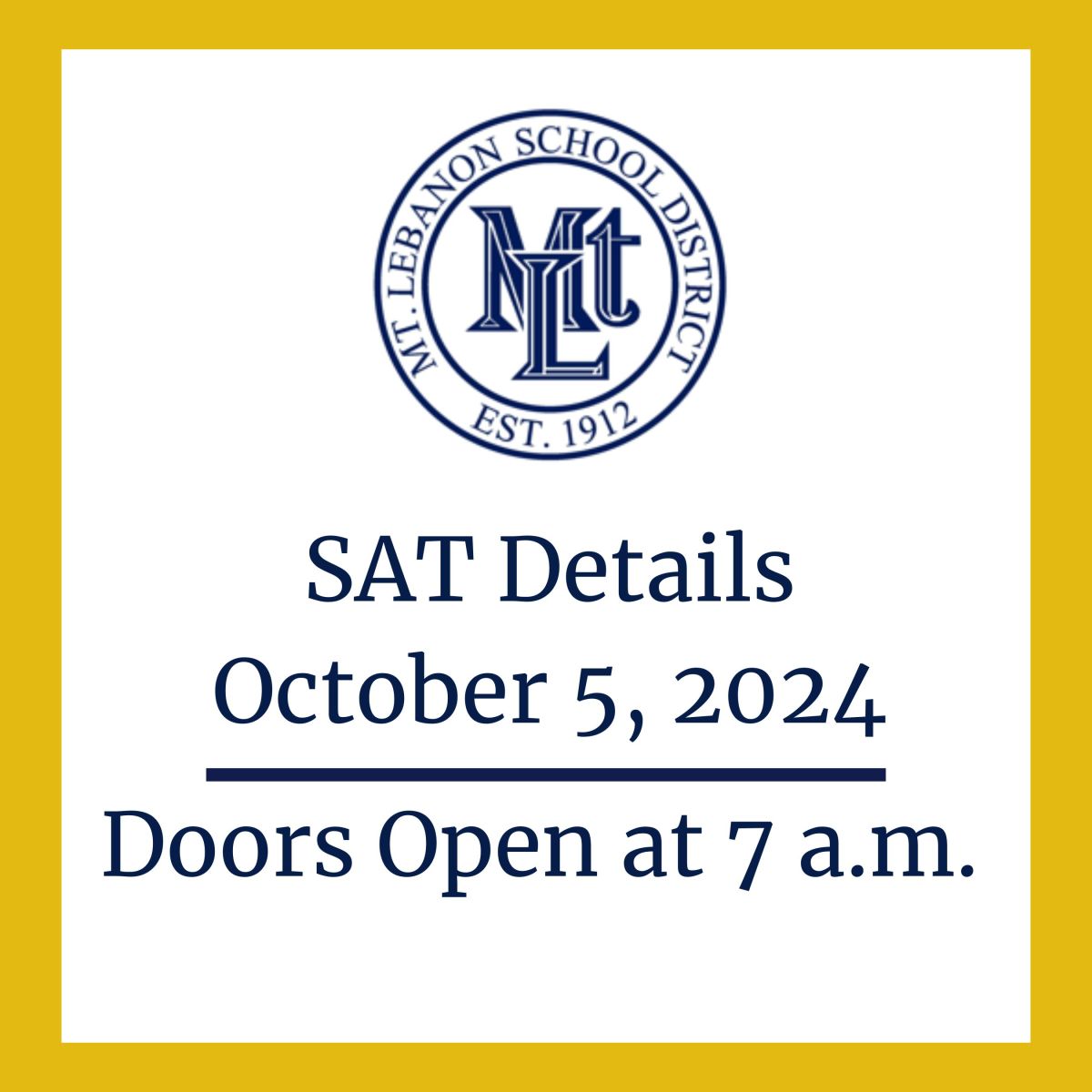 October 5 SAT Information | Details