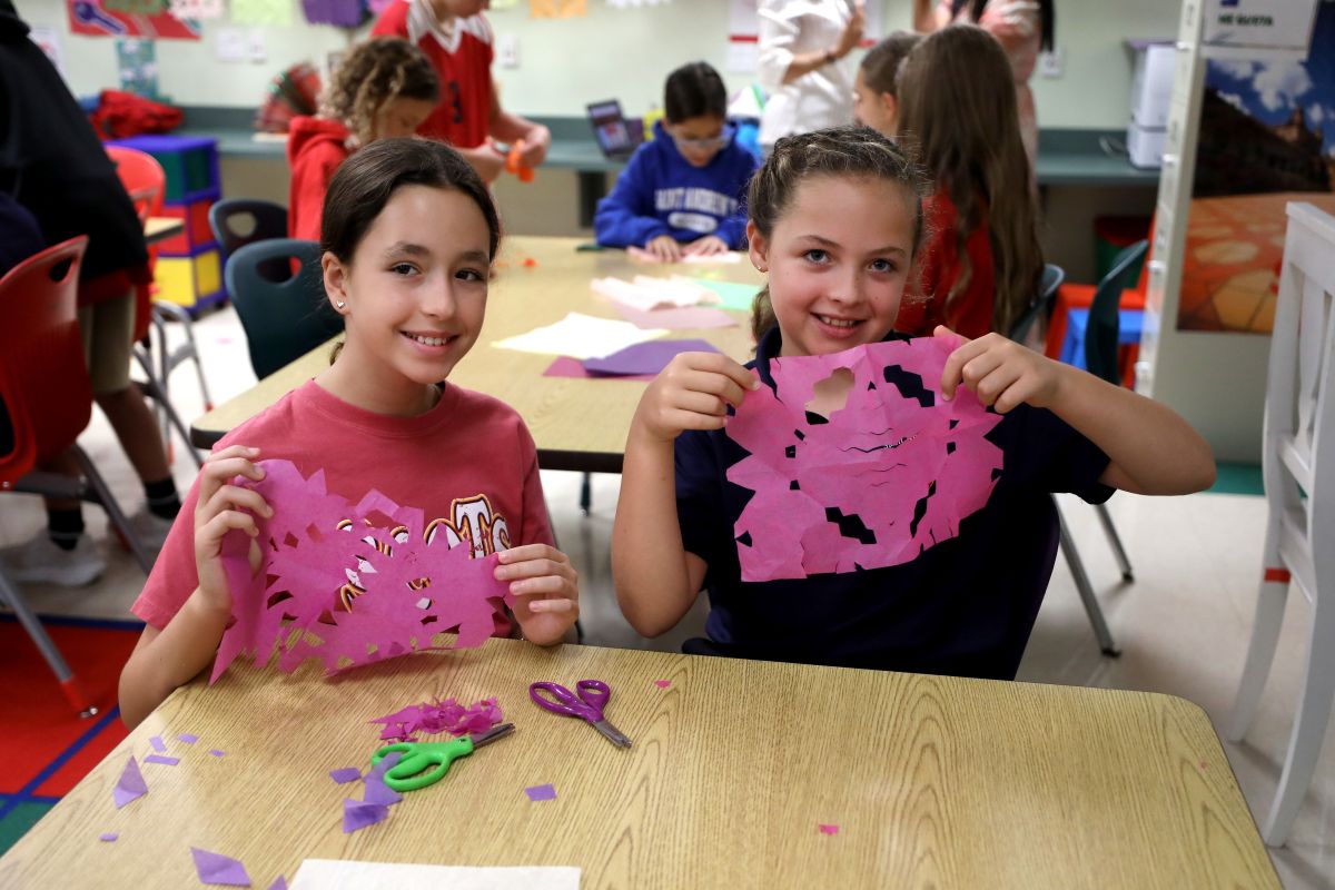 Grade 3 and Grade 6 Students Make Papel Picados in Spanish Class ...