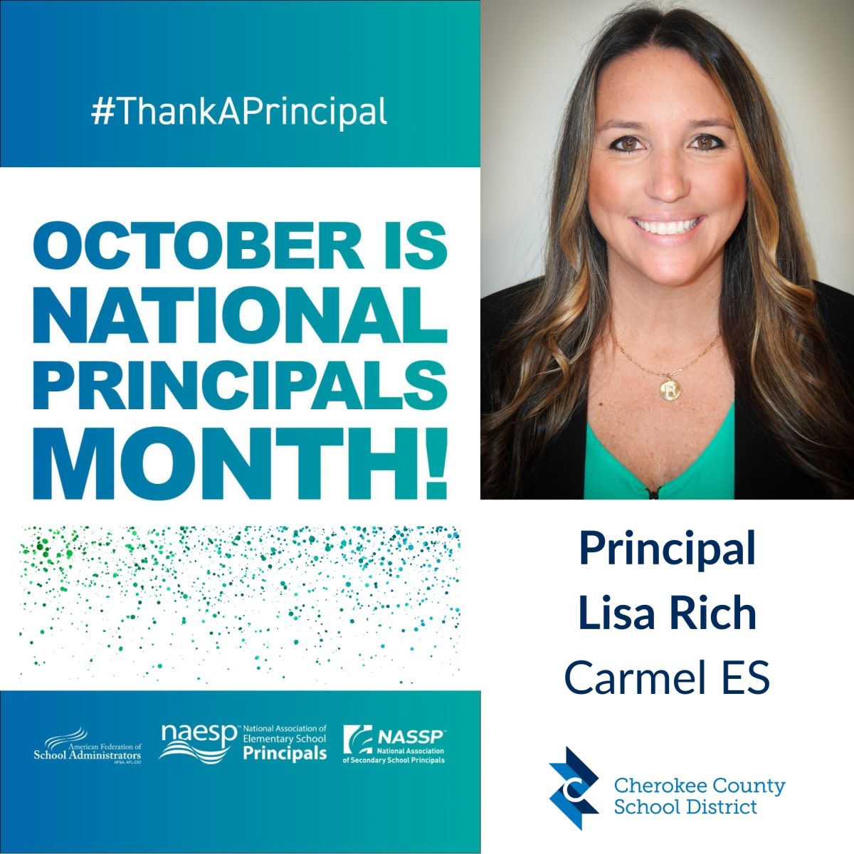 National Principals Month Spotlight: Lisa Rich of Carmel ES! | Post Detail