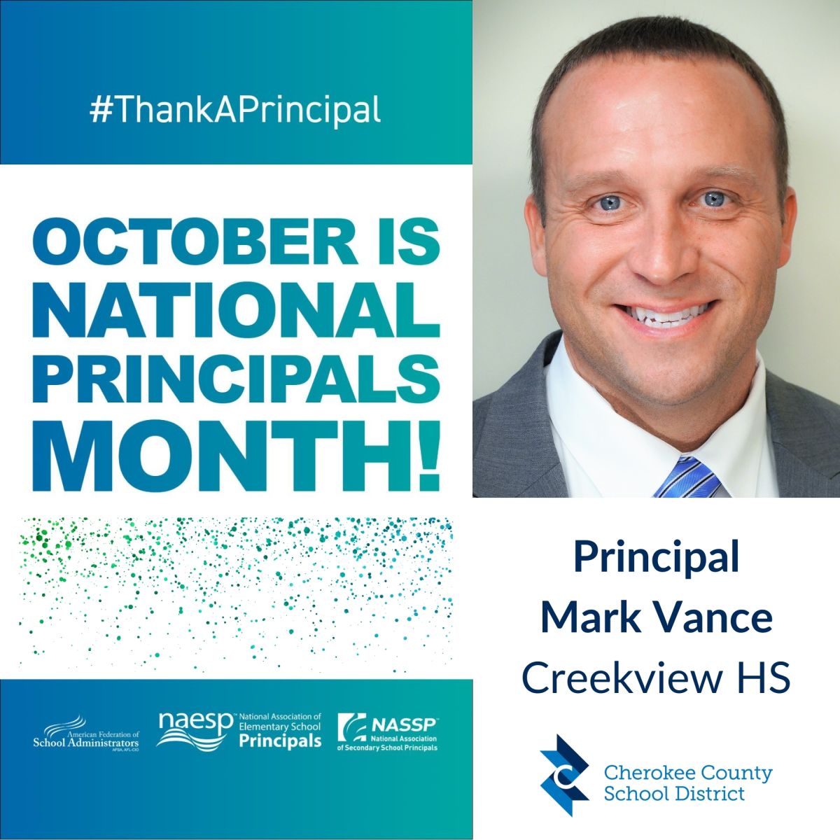 National Principals Month Spotlight: Mark Vance of Creekview HS! | Post ...