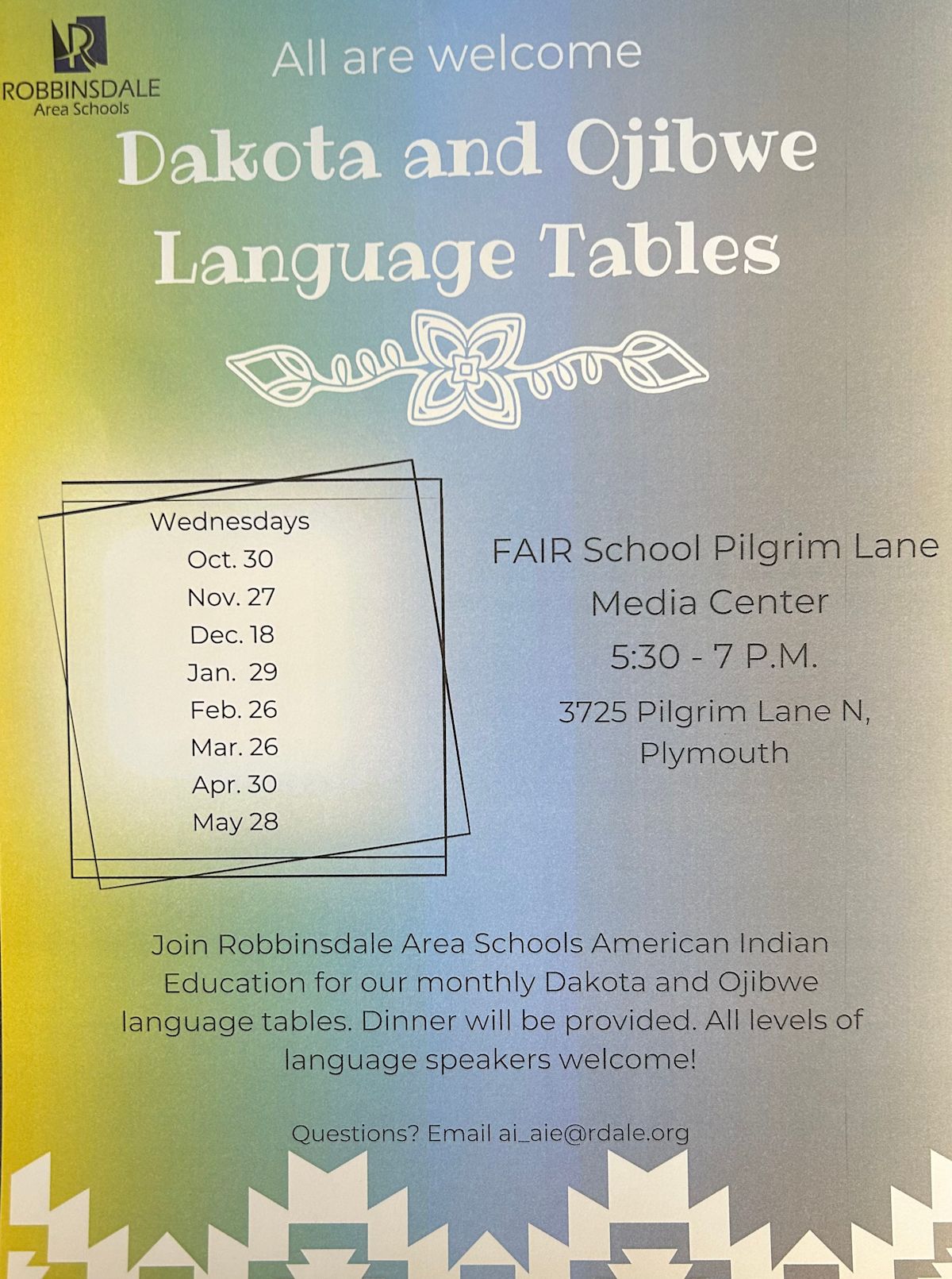 Dakota & Ojibwe Language Tables | article