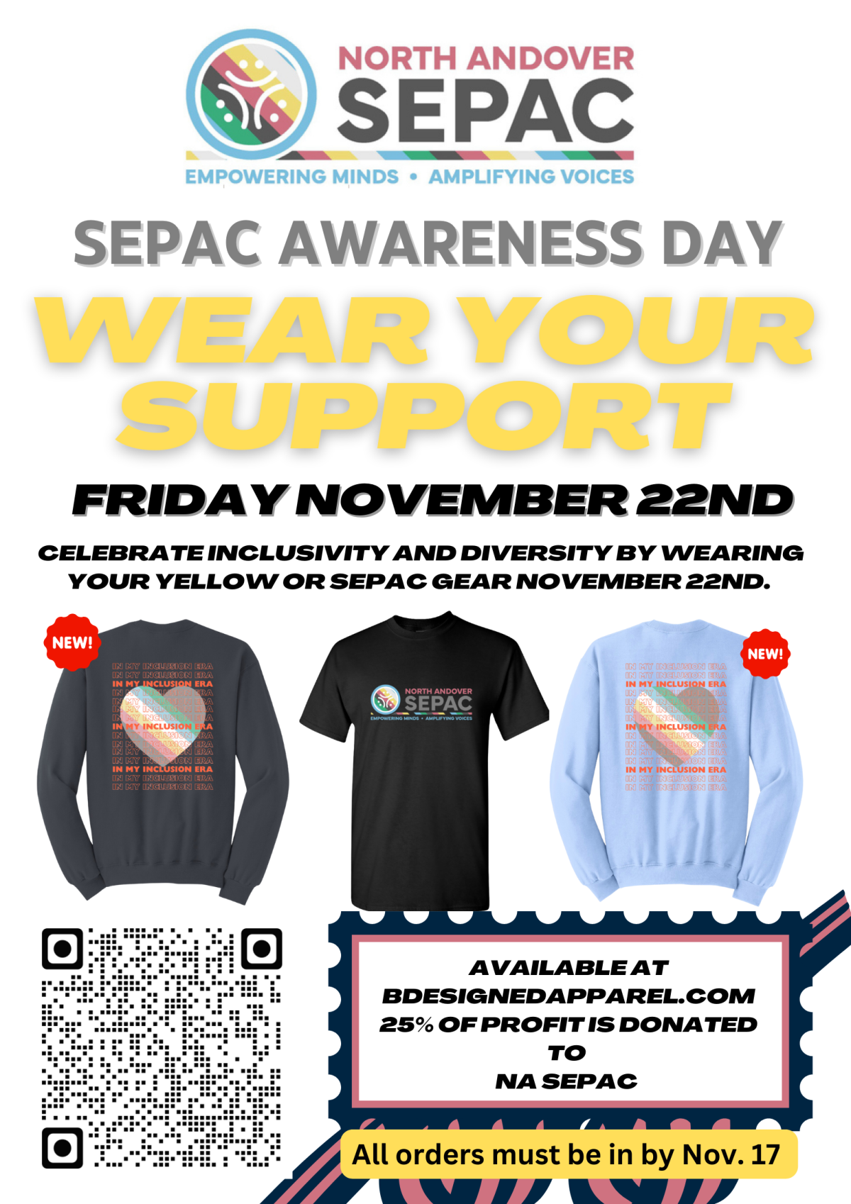 SEPAC Awareness Day - Wear Your Support on Friday, November 22, 2024 ...