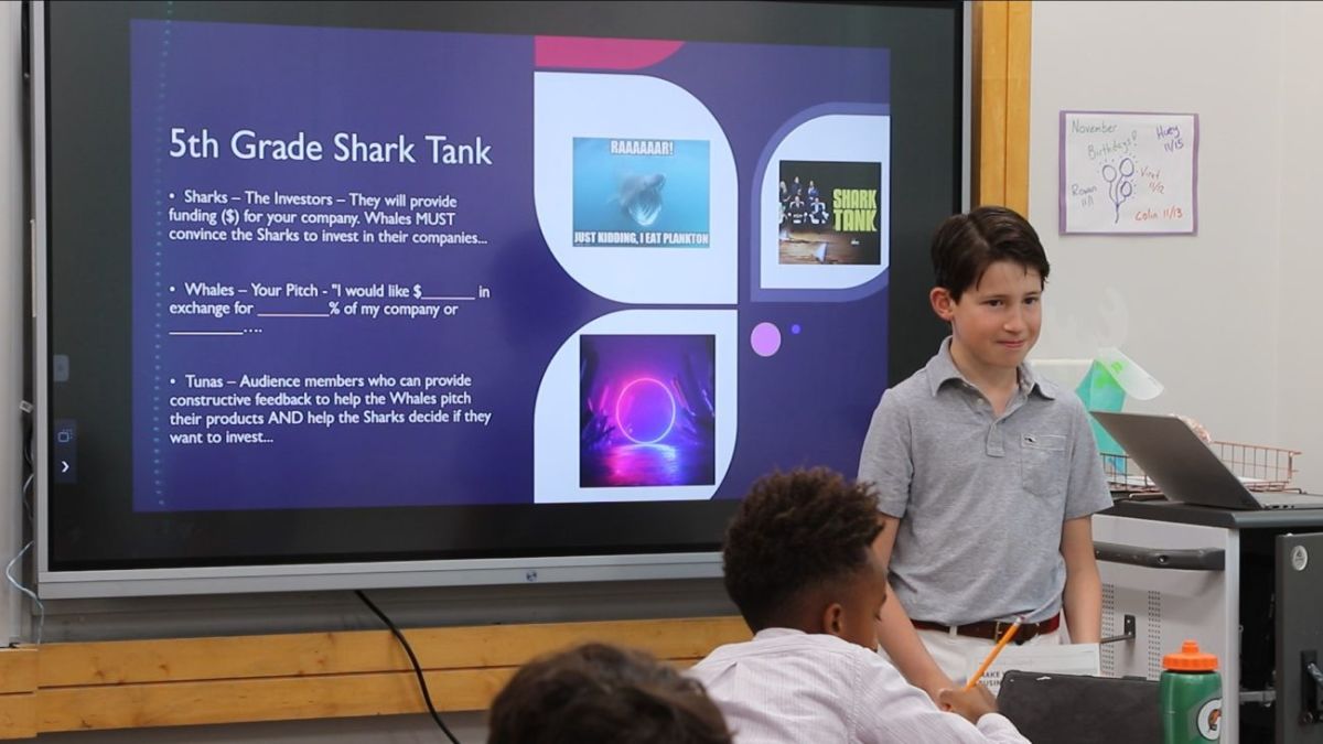 Grade 5 dives into the Shark Tank | Read More