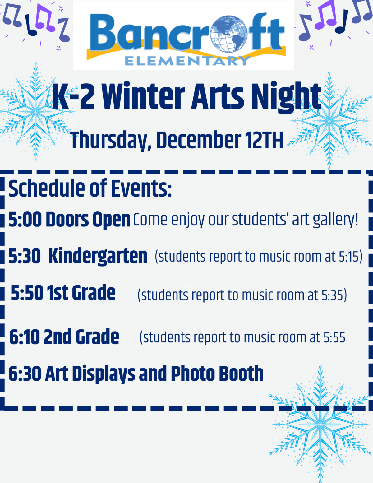 K-2 Winter Arts Night | News Details