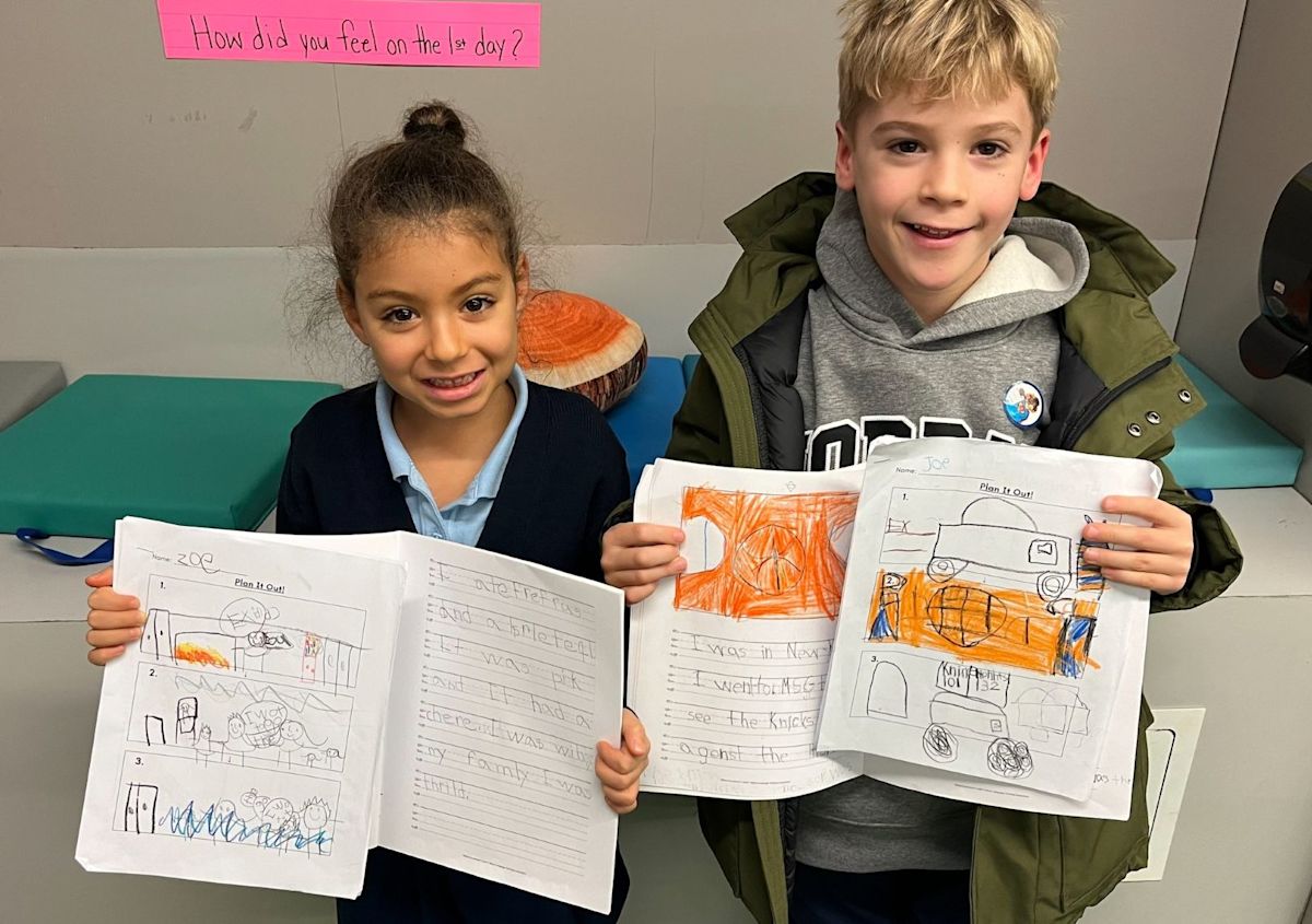 First Graders Capture Meaningful Moments in Personal Narratives | Ramaz News - The Ramaz School