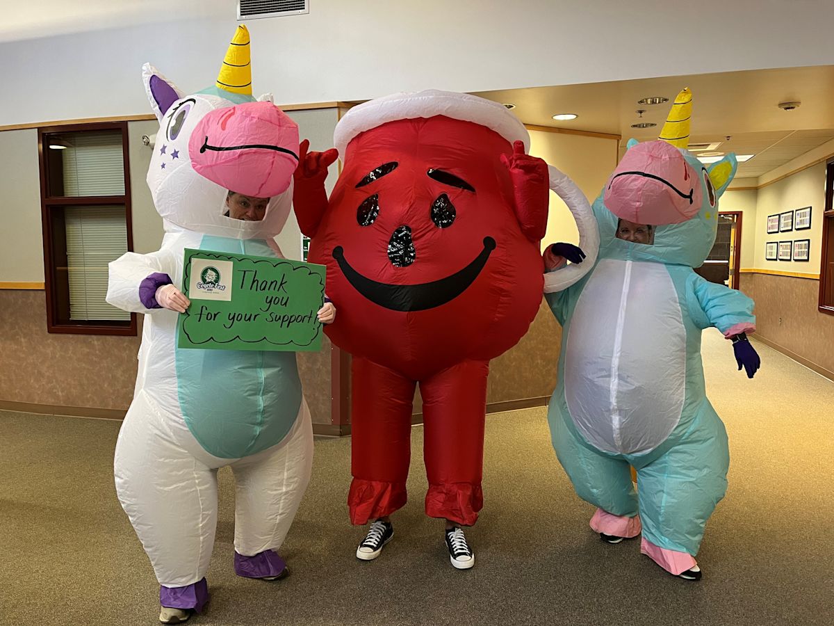 Cascade Ridge Staff Suit Up in Costumes to Celebrate Fundraiser Success ...