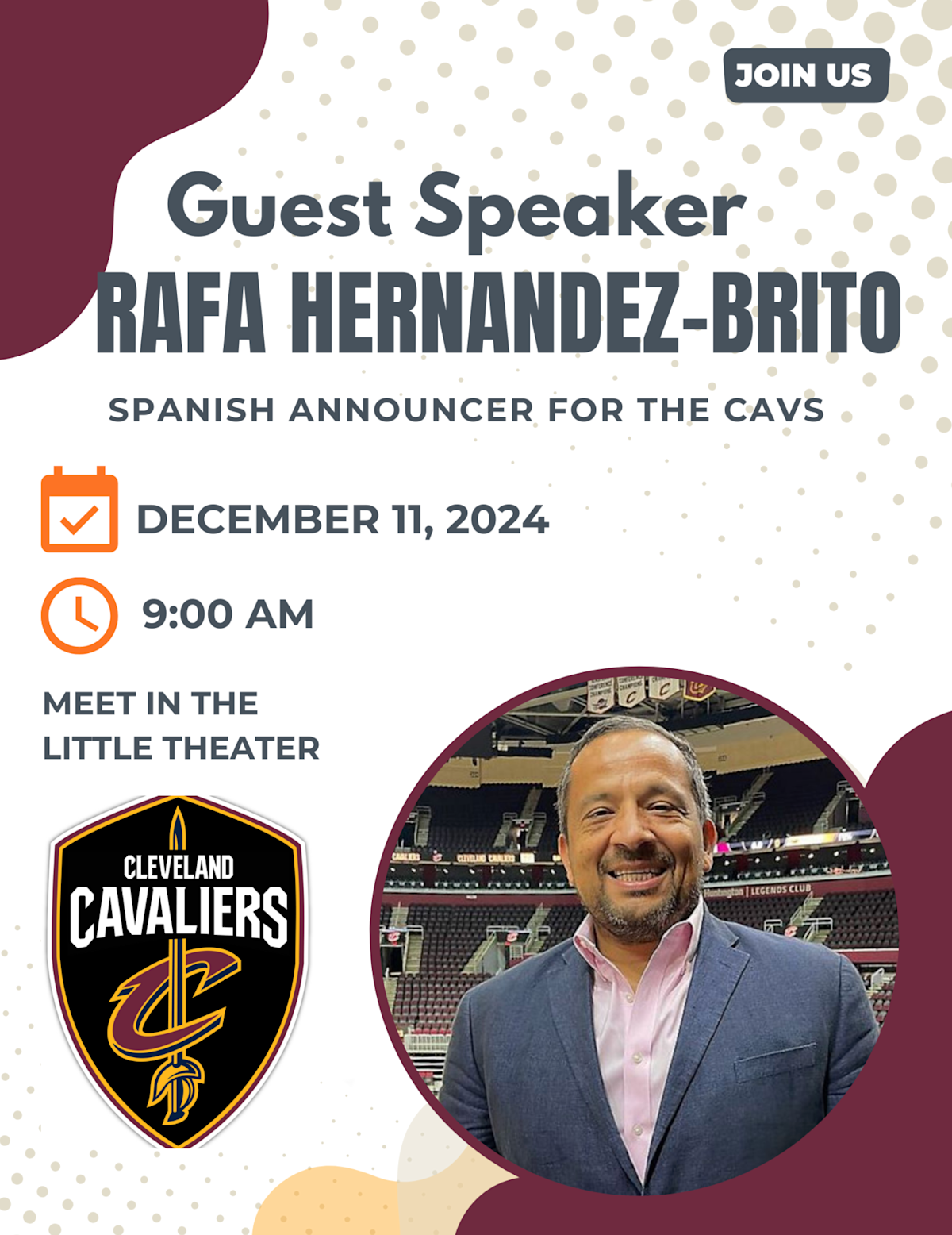 Cavs Announcer Coming to North | News Detail