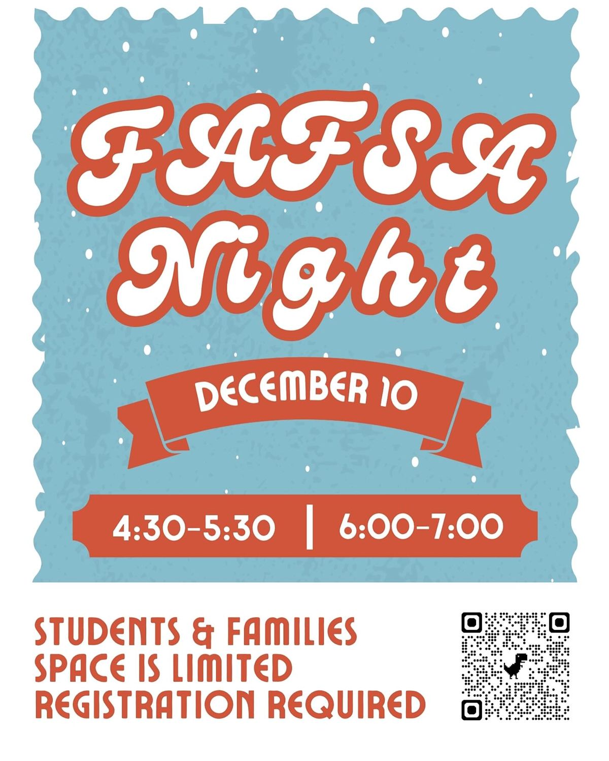 FAFSA Night Dec. 10 At Union High | Campus Life Details