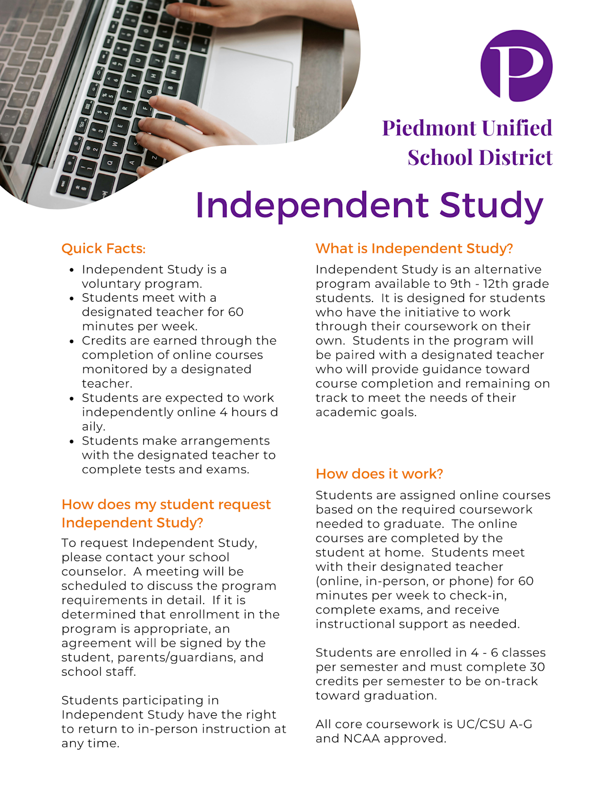 Interested in the Independent Study Program? | post details