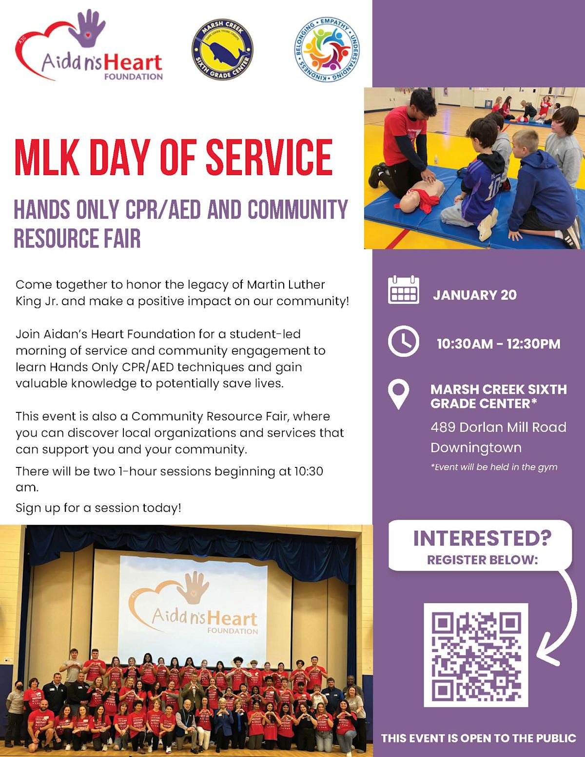 2nd Annual CPR Training and Community Fair at Marsh Creek Sixth Grade ...