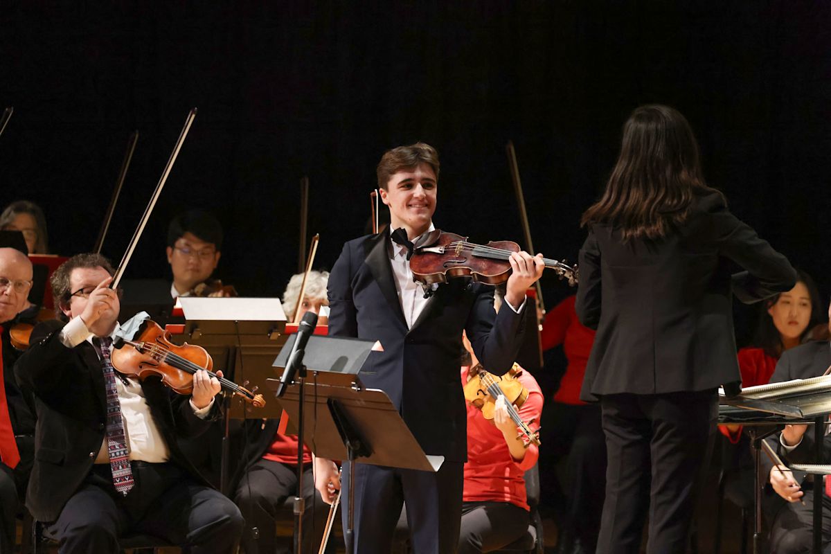 Sam Gugliuzza '25 plays with the BPO at CHS | Post