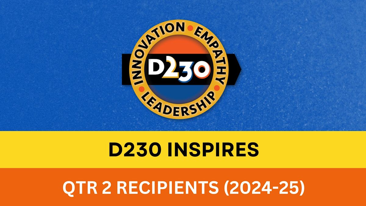 Quarter 2 D230 Inspires recipients | News posts